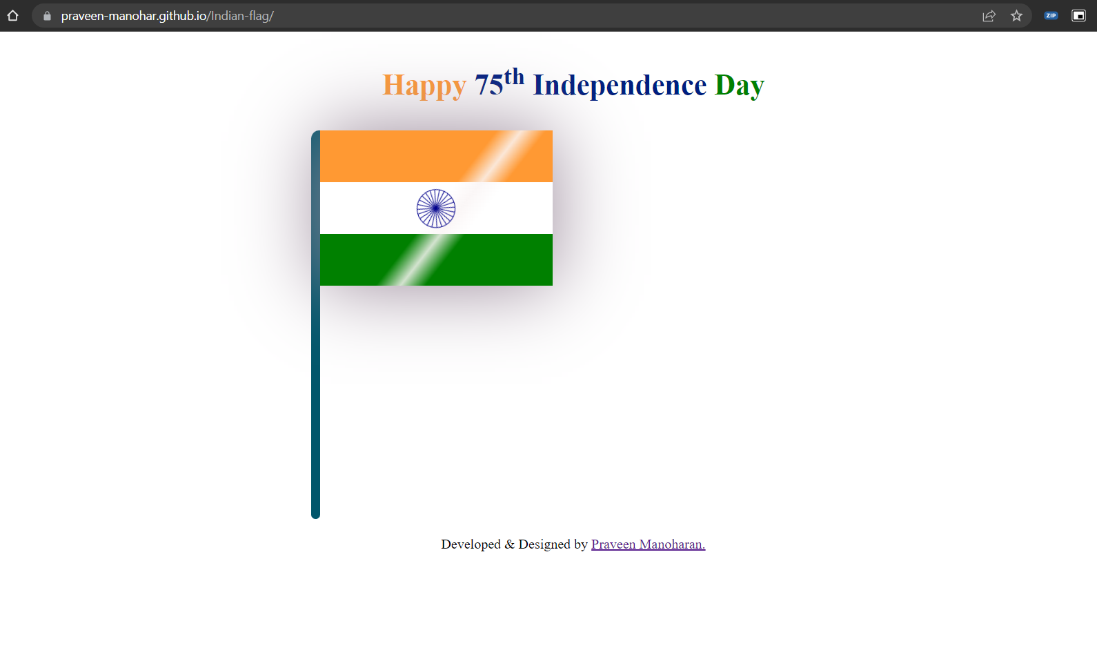 Indian Flag Design by praveen-manoharan Indian Flag Design by praveen-manoharan